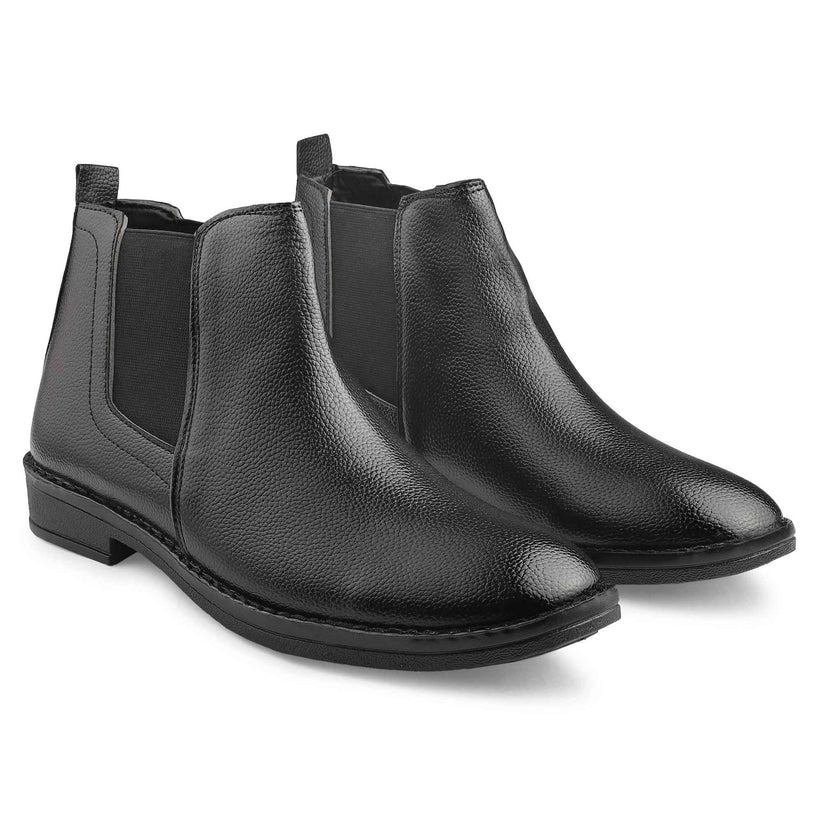 Dusk N Dazzling Black Chelsea Boots For Men - Stylish & Durable
